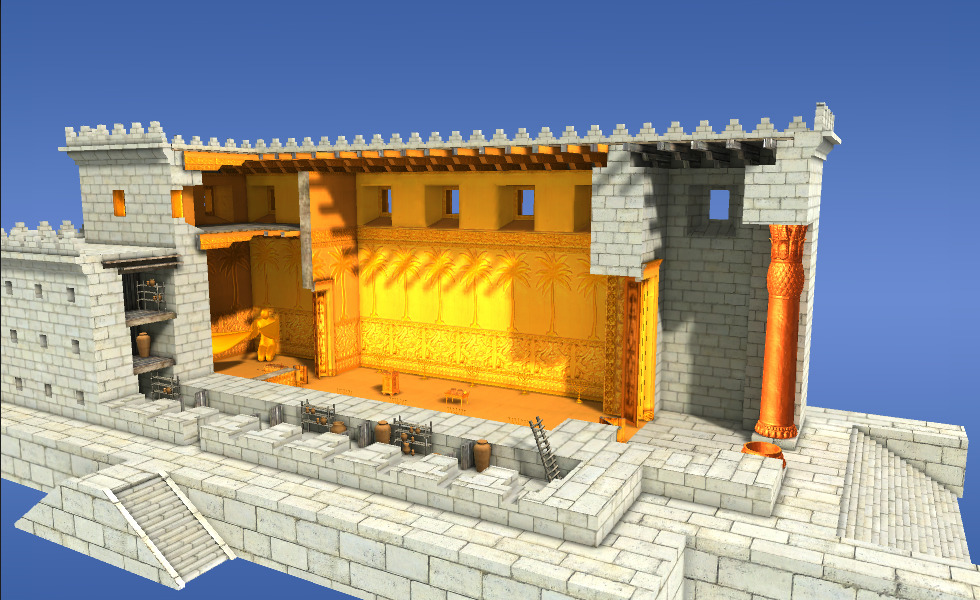 Solomon's Temple (Jerusalem, 10th century BC) - 3D scene - Mozaik ...