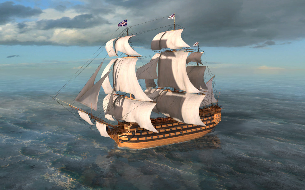 English battleship (18th century) - 3D scene - Mozaik Digital Education ...