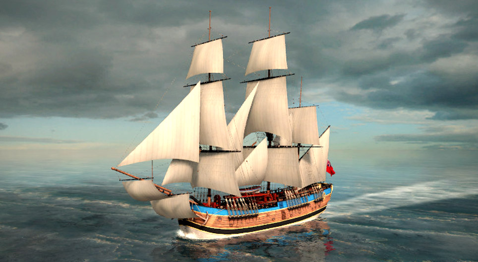 The first voyage of James Cook - 3D scene - Mozaik Digital Education ...