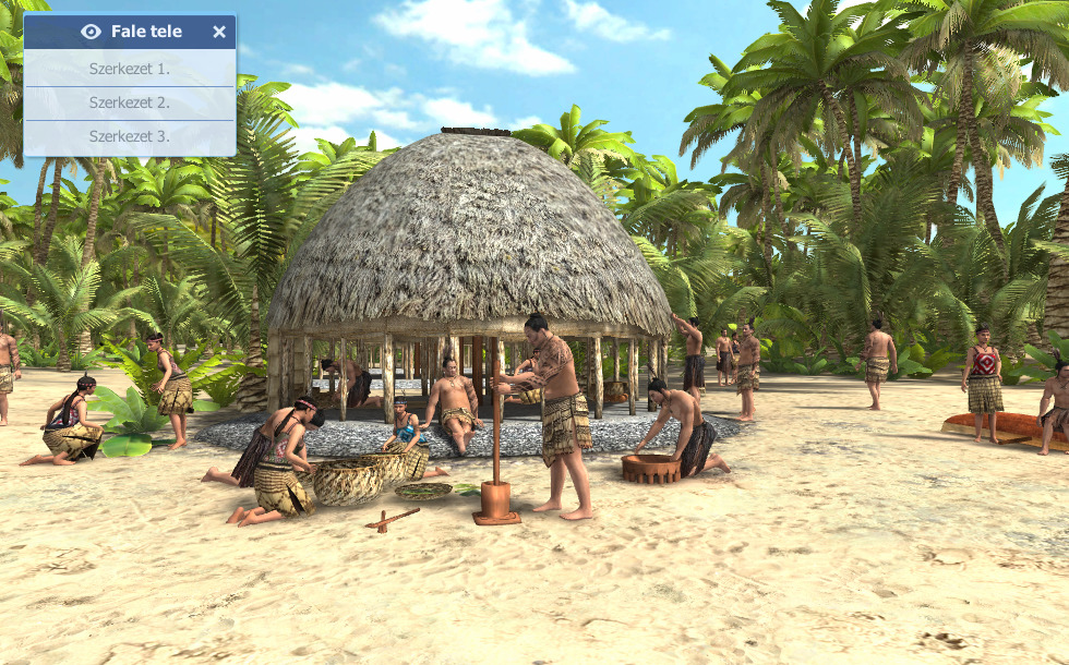 Polynesian family settlement (Samoa, 15th century) - 3D scene - Mozaik ...