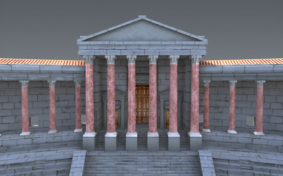 Theatre of Pompey (Rome, 1st c. BC) - 3D scene - Mozaik Digital ...
