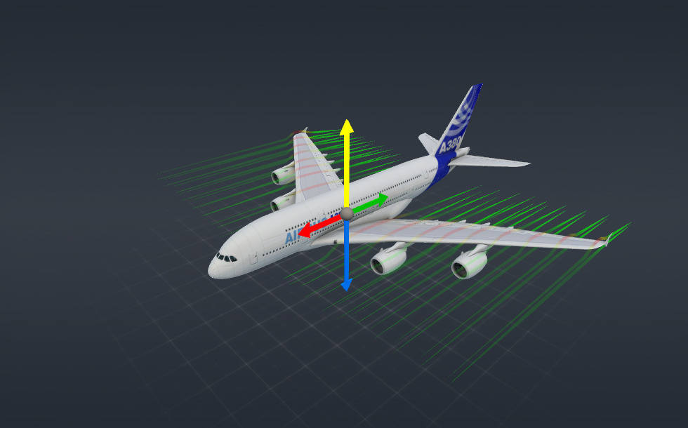 Aerodynamic lift - 3D scene - Mozaik Digital Education and Learning