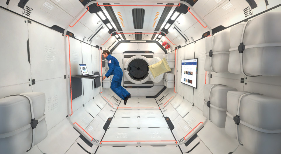 Weightlessness - 3D scene - Mozaik Digital Education and Learning