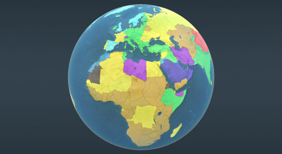 Forms of government and official state languages - 3D scene - Mozaik ...