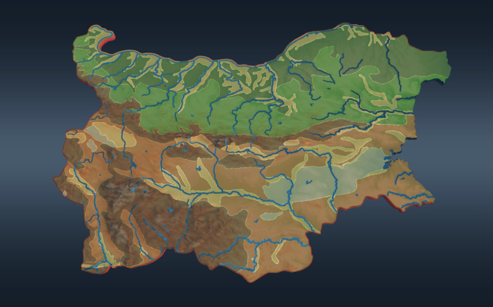 Bulgaria's climate zones and soil types - 3D scene - Mozaik Digital ...