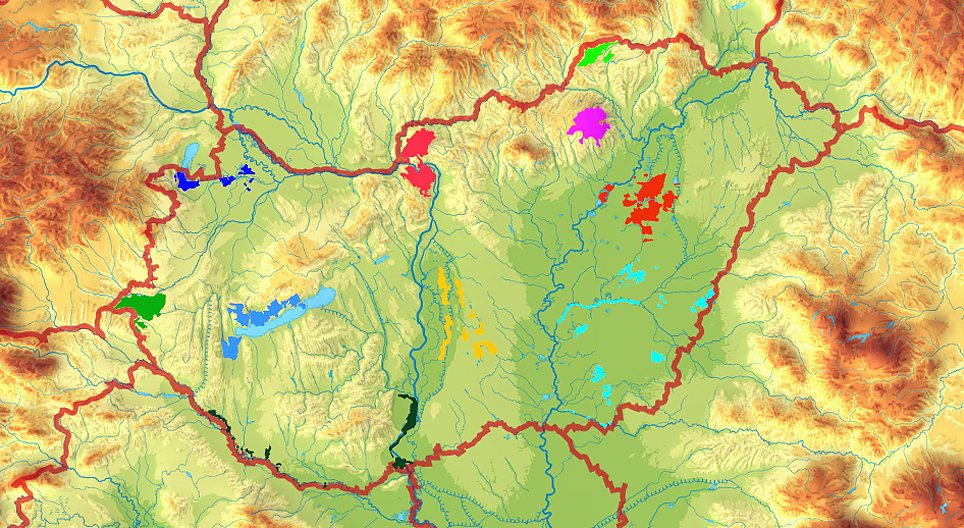 Topographic map of Hungary - 3D scene - Mozaik Digital Education and ...