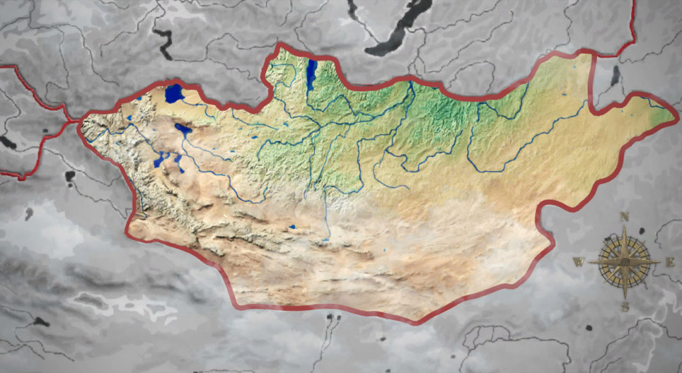 Geography of Mongolia - 3D scene - Mozaik Digital Education and Learning