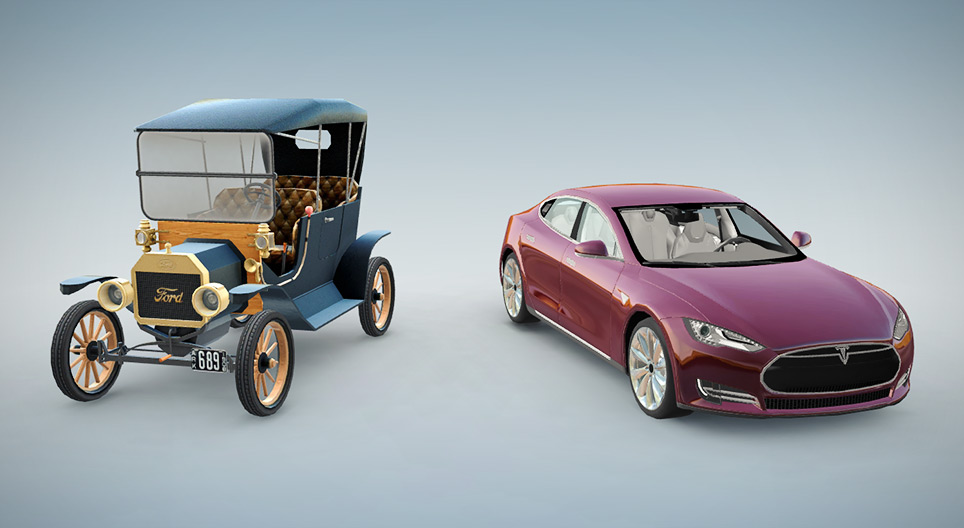 The development of automobiles - 3D scene - Mozaik Digital Education ...