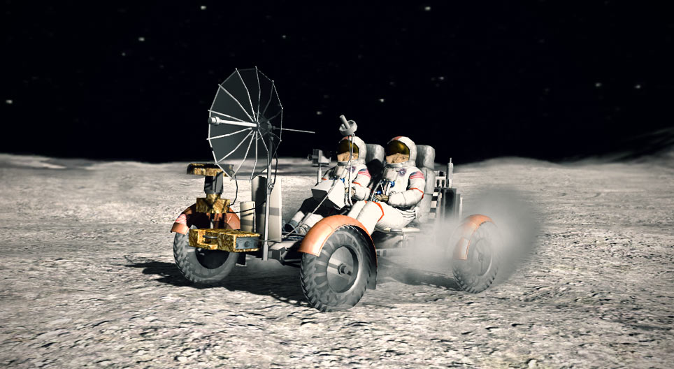 Apollo 15 mission (Lunar Rover) - 3D scene - Mozaik Digital Education and Learning