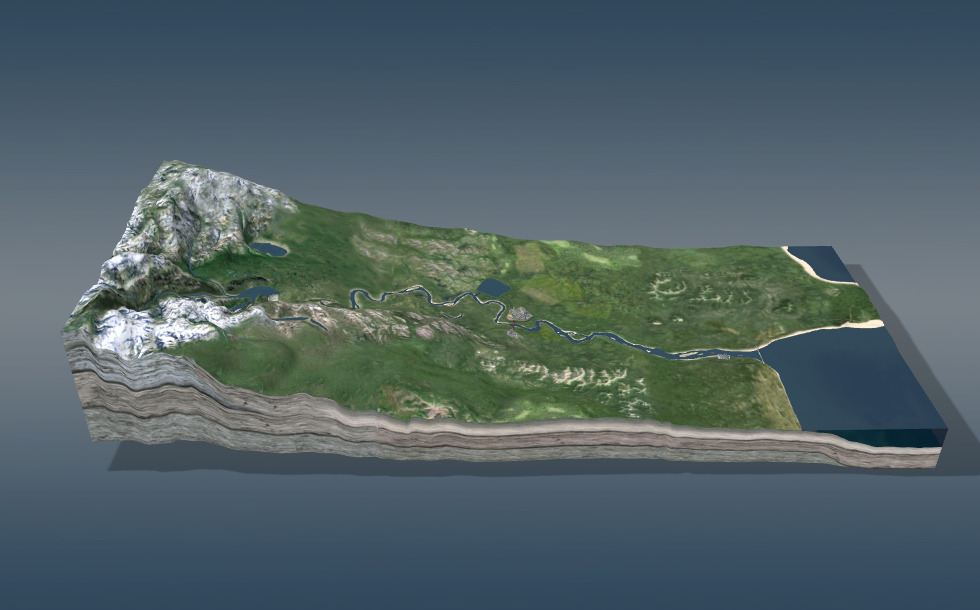 River engineering - 3D scene - Mozaik Digital Education and Learning