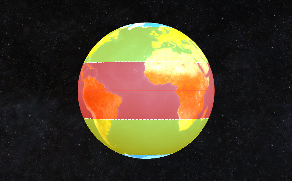 Climate zones - 3D scene - Mozaik Digital Education and Learning