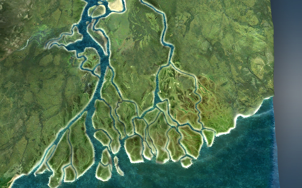 Rivers and landforms - 3D scene - Mozaik Digital Education and Learning