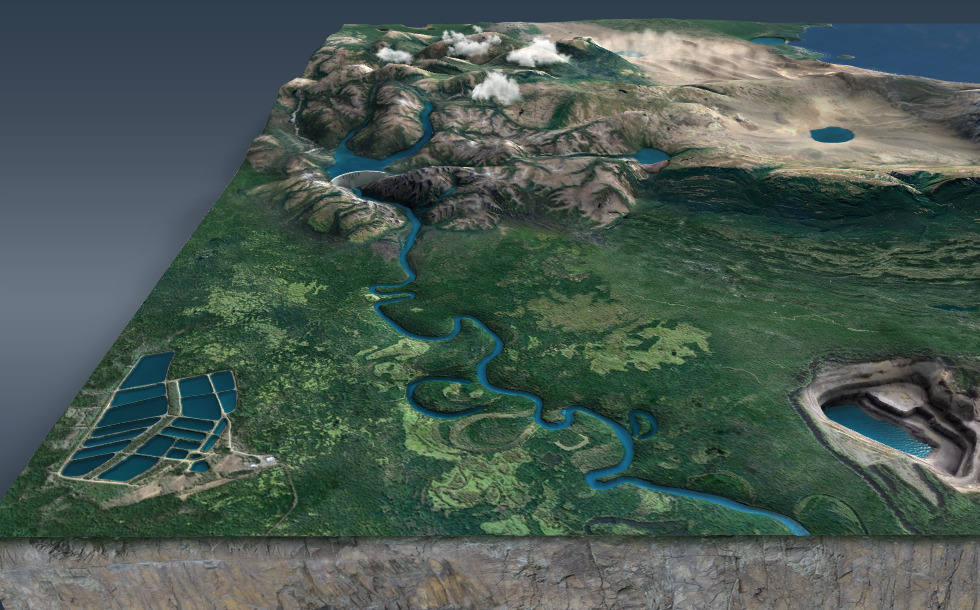 The development of lakes - 3D scene - Mozaik Digital Education and Learning