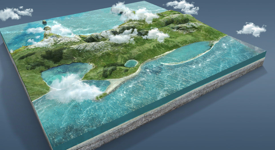 How do seas shape the Earth's surface? - 3D scene - Mozaik Digital ...