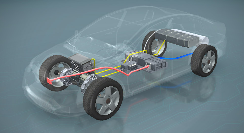 Fuel cell - 3D scene - Mozaik Digital Education and Learning