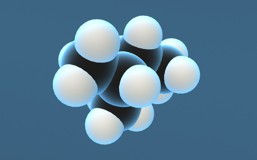 2-methylbutane (C₅H₁₂) - 3D scene - Mozaik Digital Education and Learning