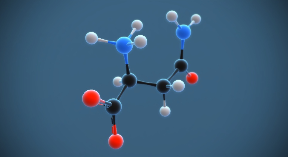 Asparagine - 3D scene - Mozaik Digital Learning