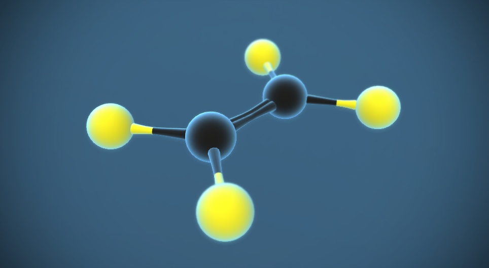 Hydrogen-fluoride (HF) - 3D scene - Mozaik Digital Education and Learning