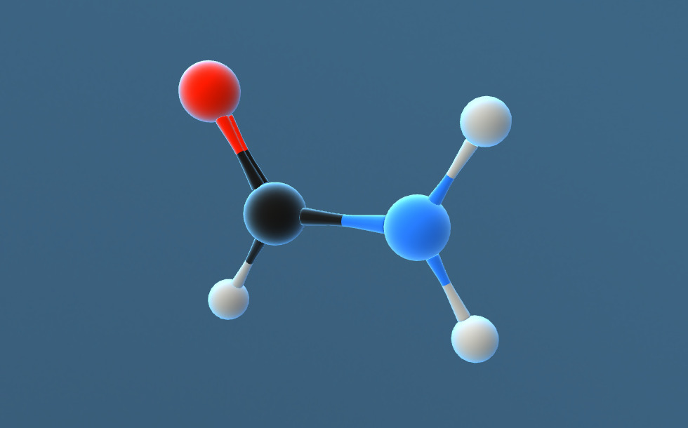 Formamide (methanamide) (HCONH₂) - 3D scene - Mozaik Digital Education ...