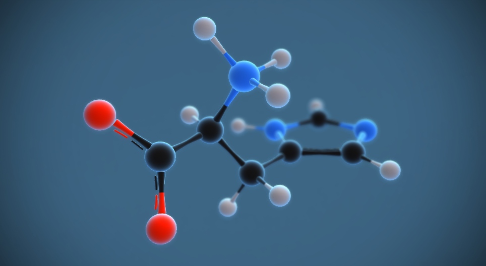 Histidine - 3D scene - Mozaik Digital Education and Learning