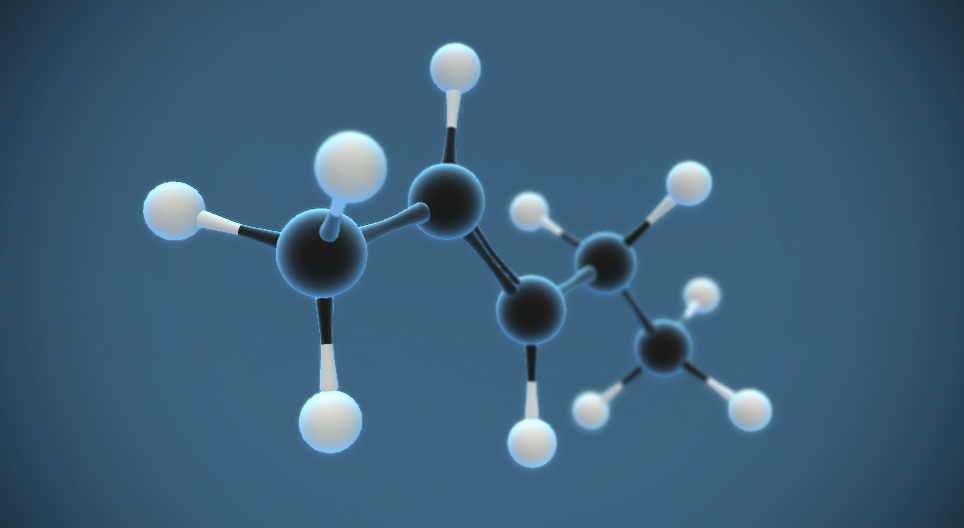 Trans-pent-2-ene (C₅H₁₀) - 3D scene - Mozaik Digital Education and Learning
