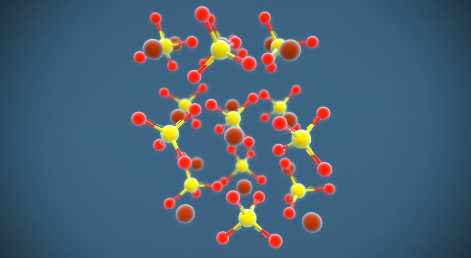 Copper sulfate (CuSO₄) - 3D scene - Mozaik Digital Education and Learning