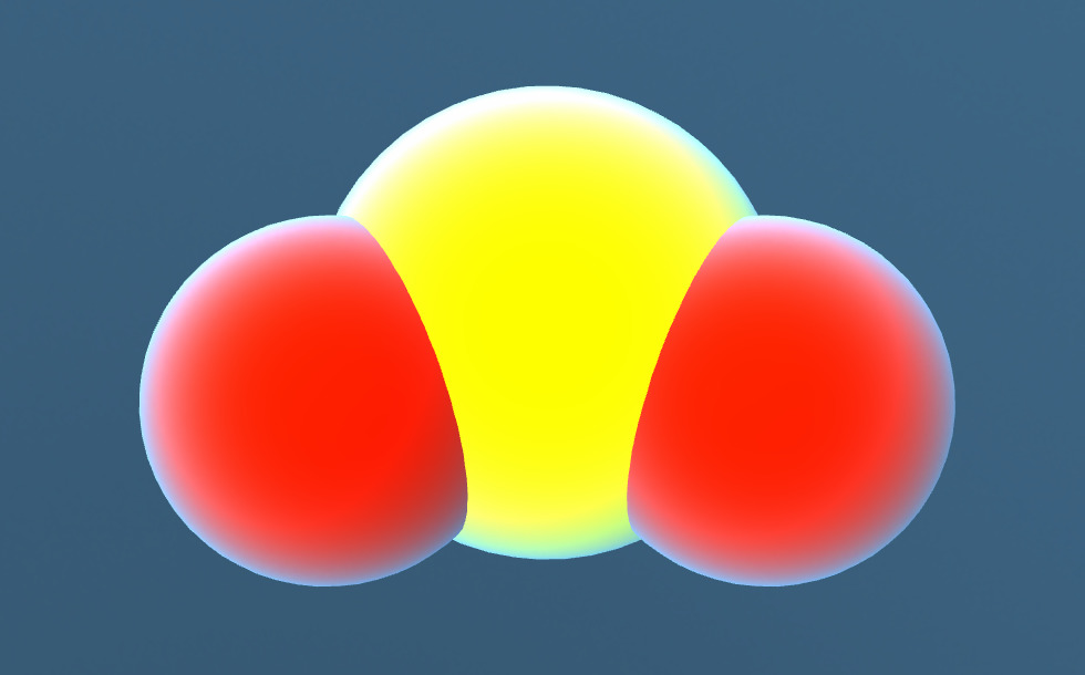 Sulfur dioxide (SO₂) - 3D scene - Mozaik Digital Education and Learning