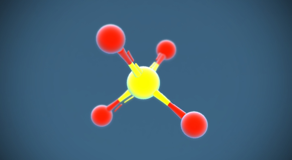 Sulfur trioxide (SO₃) - 3D scene - Mozaik Digital Education and Learning