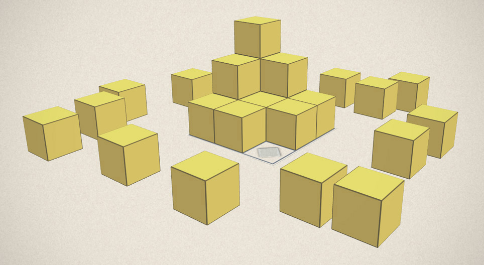 Building shapes (one color) - 3D scene - Mozaik Digital Education and ...