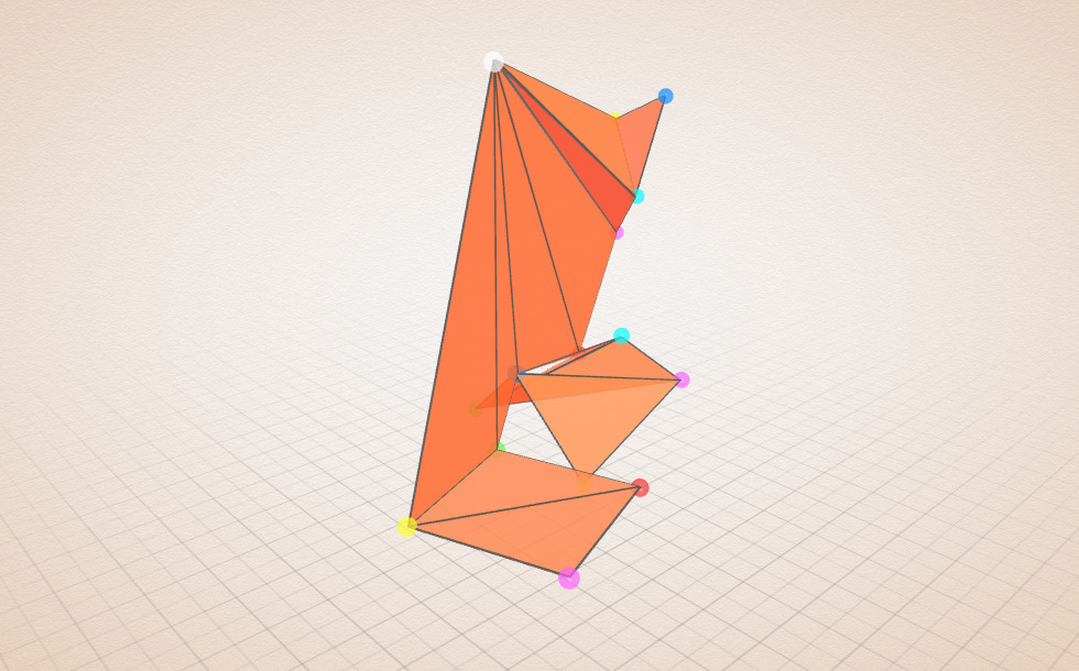 Császár polyhedron - 3D scene - Mozaik Digital Education and Learning