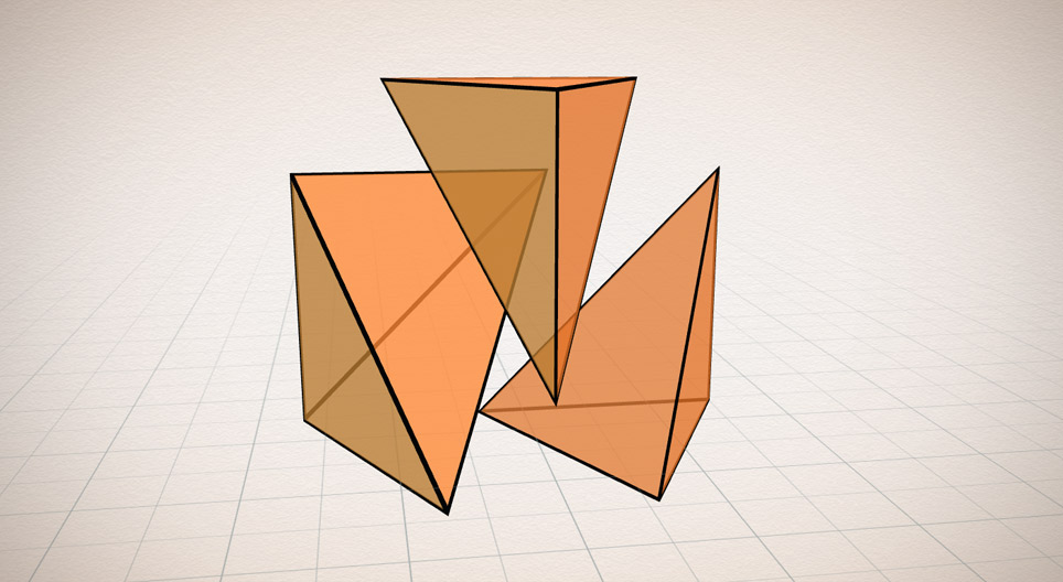 Volume of a tetrahedron - 3D scene - Mozaik Digital Education and Learning