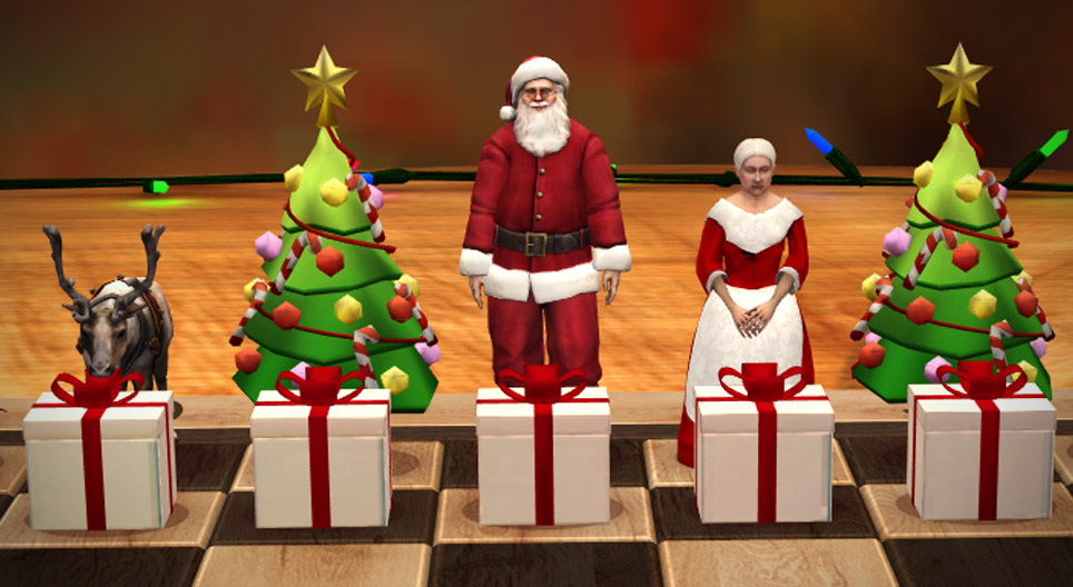 Christmas chess games - 3D scene - Mozaik Digital Education and Learning