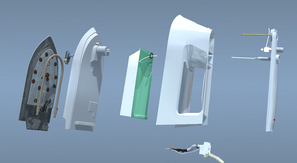 How does it work? - Electric steam iron - 3D scene - Mozaik Digital ...