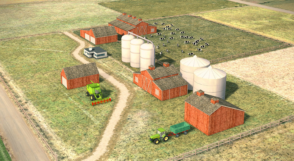 Precision agriculture - 3D scene - Mozaik Digital Education and Learning