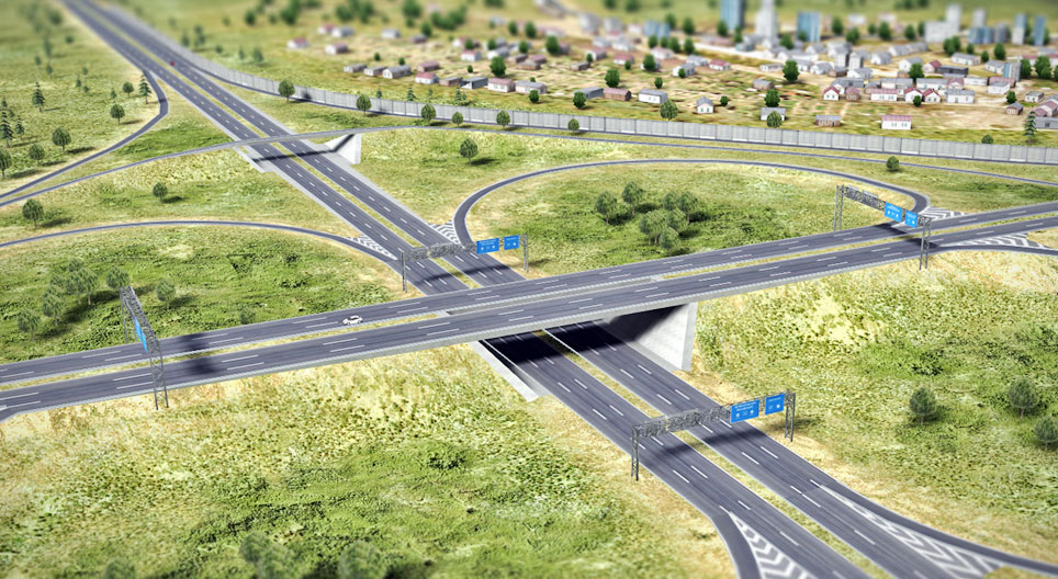 Highway design and construction - 3D scene - Mozaik Digital Education ...