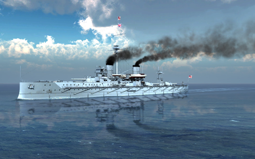 Battleship (HMS Dreadnought, 1906) - 3D scene - Mozaik Digital ...