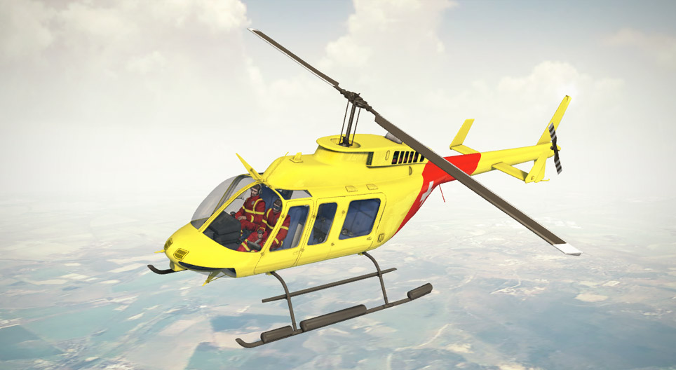 Helicopter (BELL 206 Jet Ranger) - 3D scene - Mozaik Digital Education ...