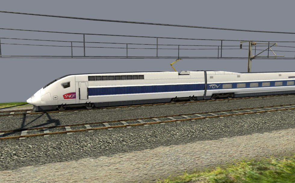 TGV POS train - 3D scene - Mozaik Digital Education and Learning