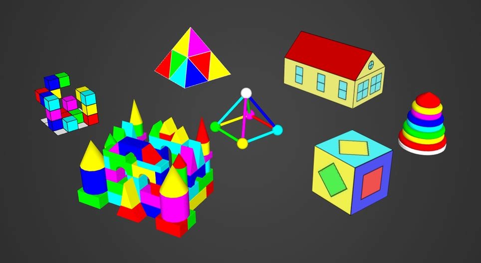 Shape games - 3D scene - Mozaik Digital Education and Learning