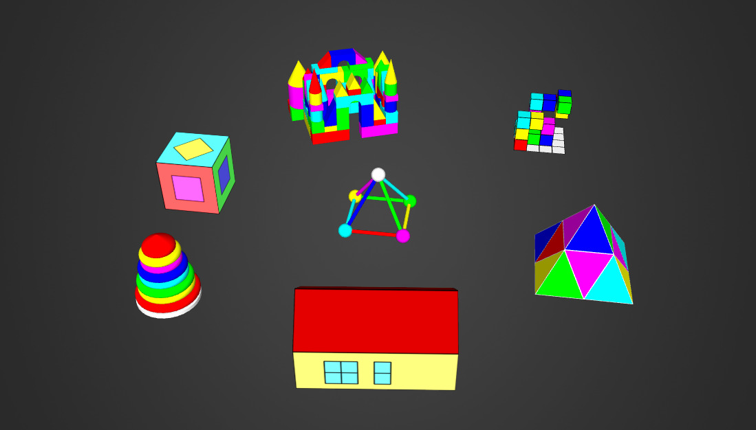 Shape games - 3D scene - Mozaik Digital Education and Learning