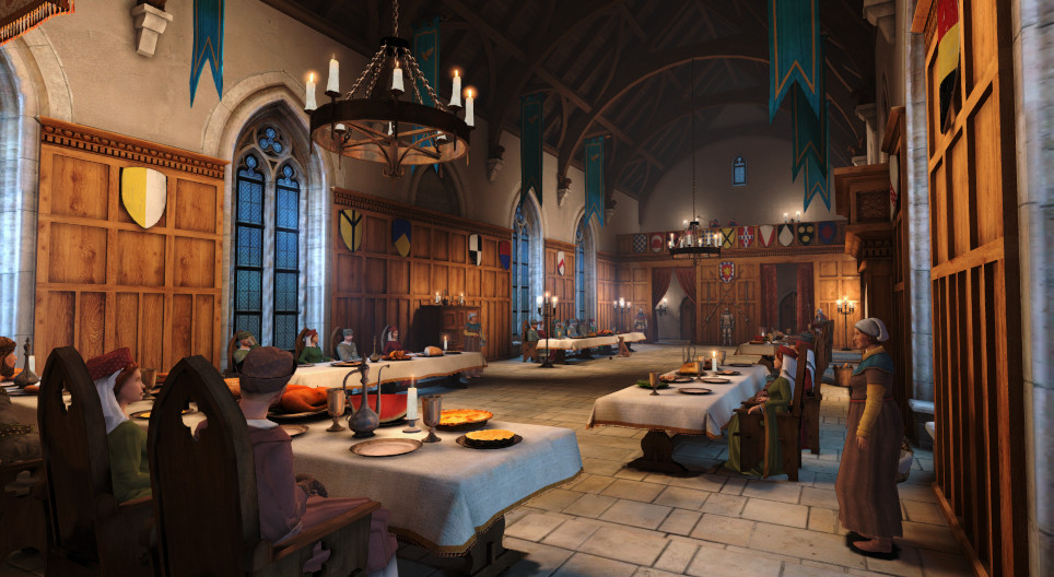 Knights’ hall - 3D scene - Mozaik Digital Education and Learning
