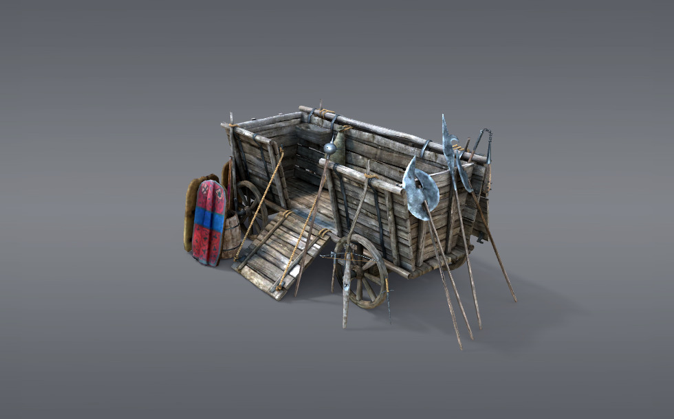 Hussite wagon fort - 3D scene - Mozaik Digital Education and Learning