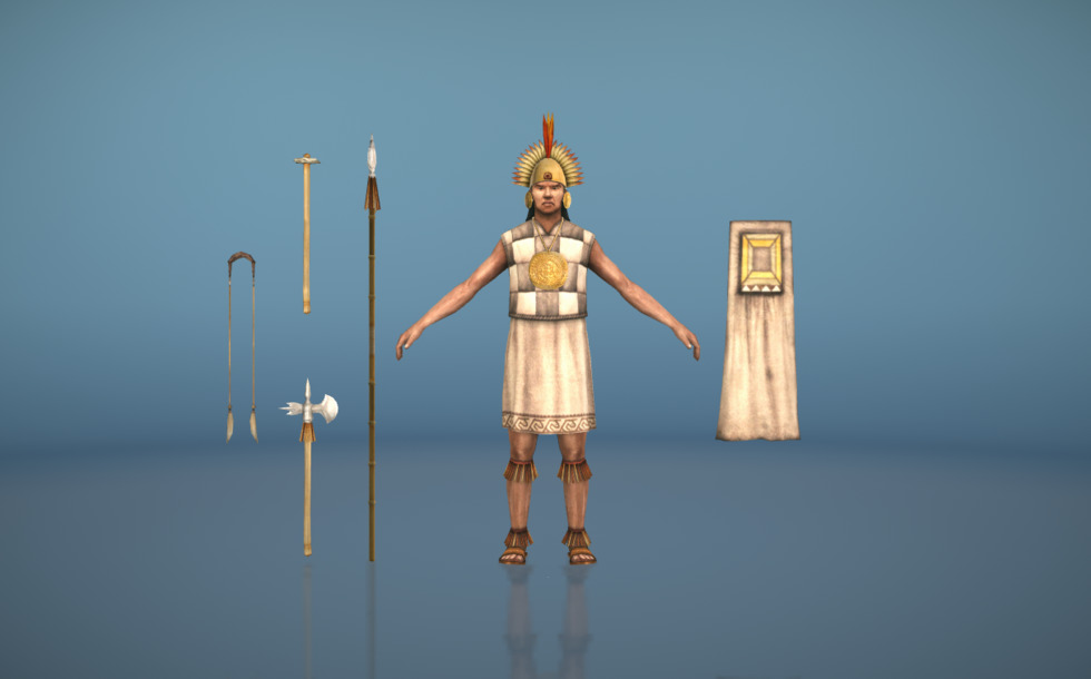 Inca warrior (15th century) - 3D scene - Mozaik Digital Education and ...