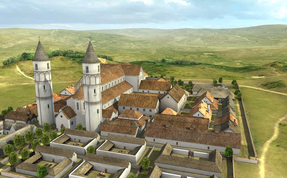 Abbey of Saint Gall (11th century) - 3D scene - Mozaik Digital ...