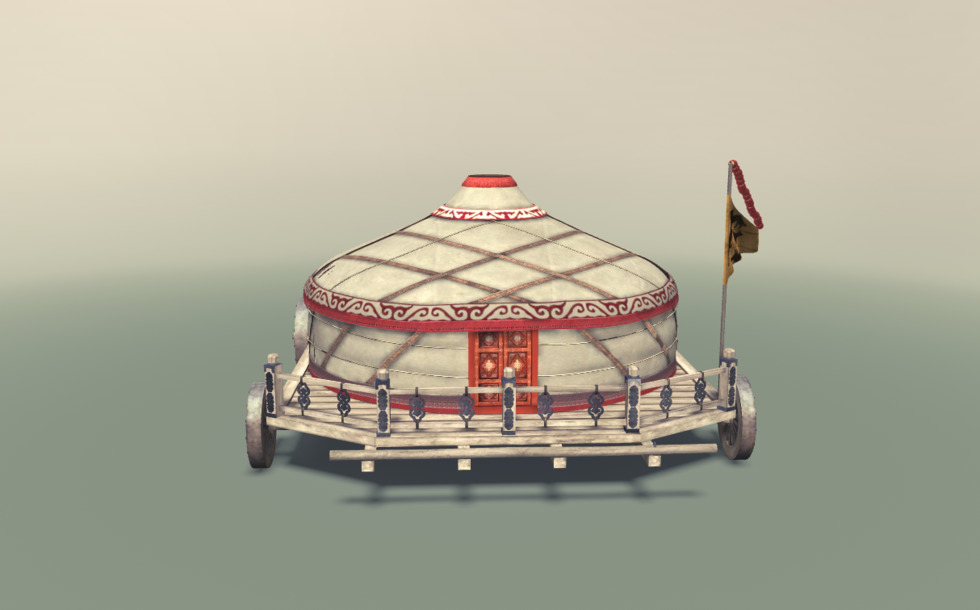 Yurt wagon - 3D scene - Mozaik Digital Education and Learning