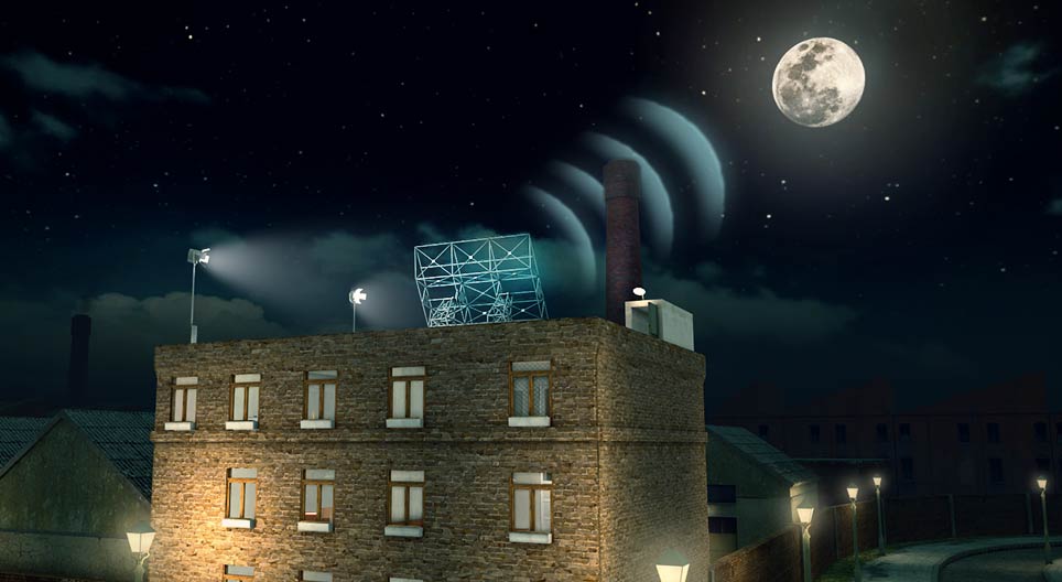 Moon radar experiment (Zoltán Bay, 1946) - 3D scene - Mozaik Digital ...