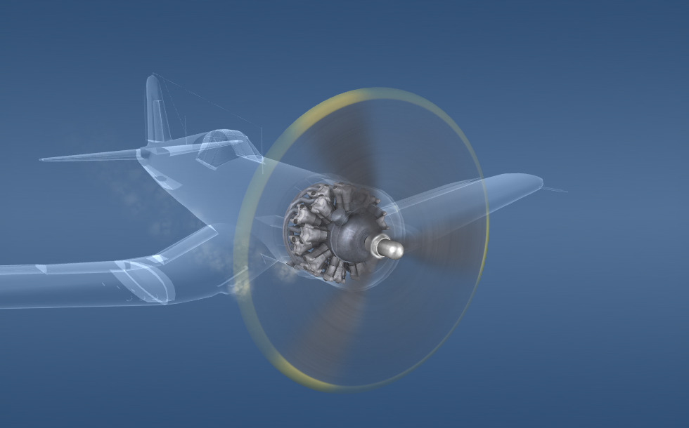 Vought F4U Corsair (U.S.A., 1944) - 3D scene - Mozaik Digital Education ...