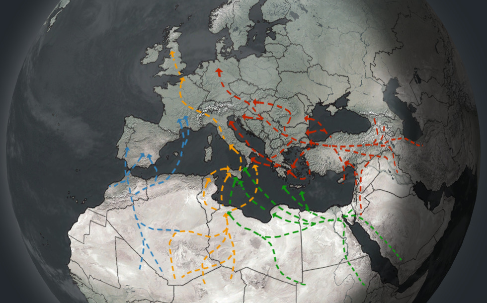 Refugees and migrants - 3D scene - Mozaik Digital Education and Learning