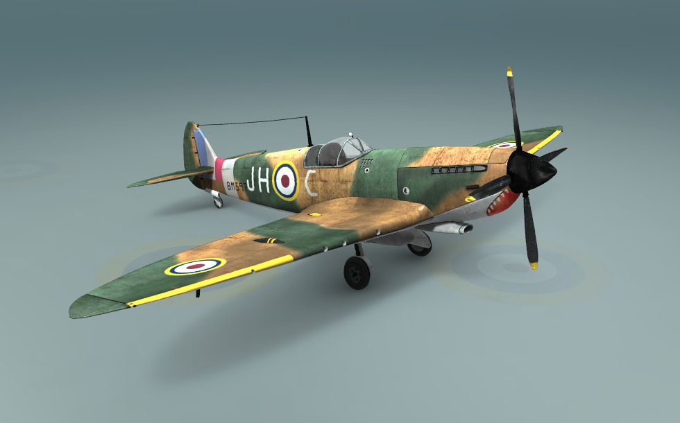 Supermarine Spitfire (United Kingdom, 1938) - 3D scene