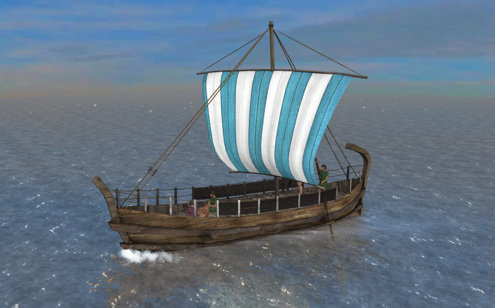 Ancient Greek merchant ship - 3D scene - Mozaik Digital Education and ...